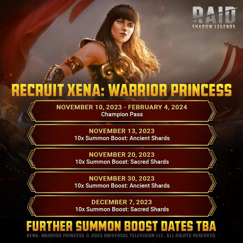 Xena: Warrior Princess Arrives in Raid: Shadow Legends - One Chilled Gamer